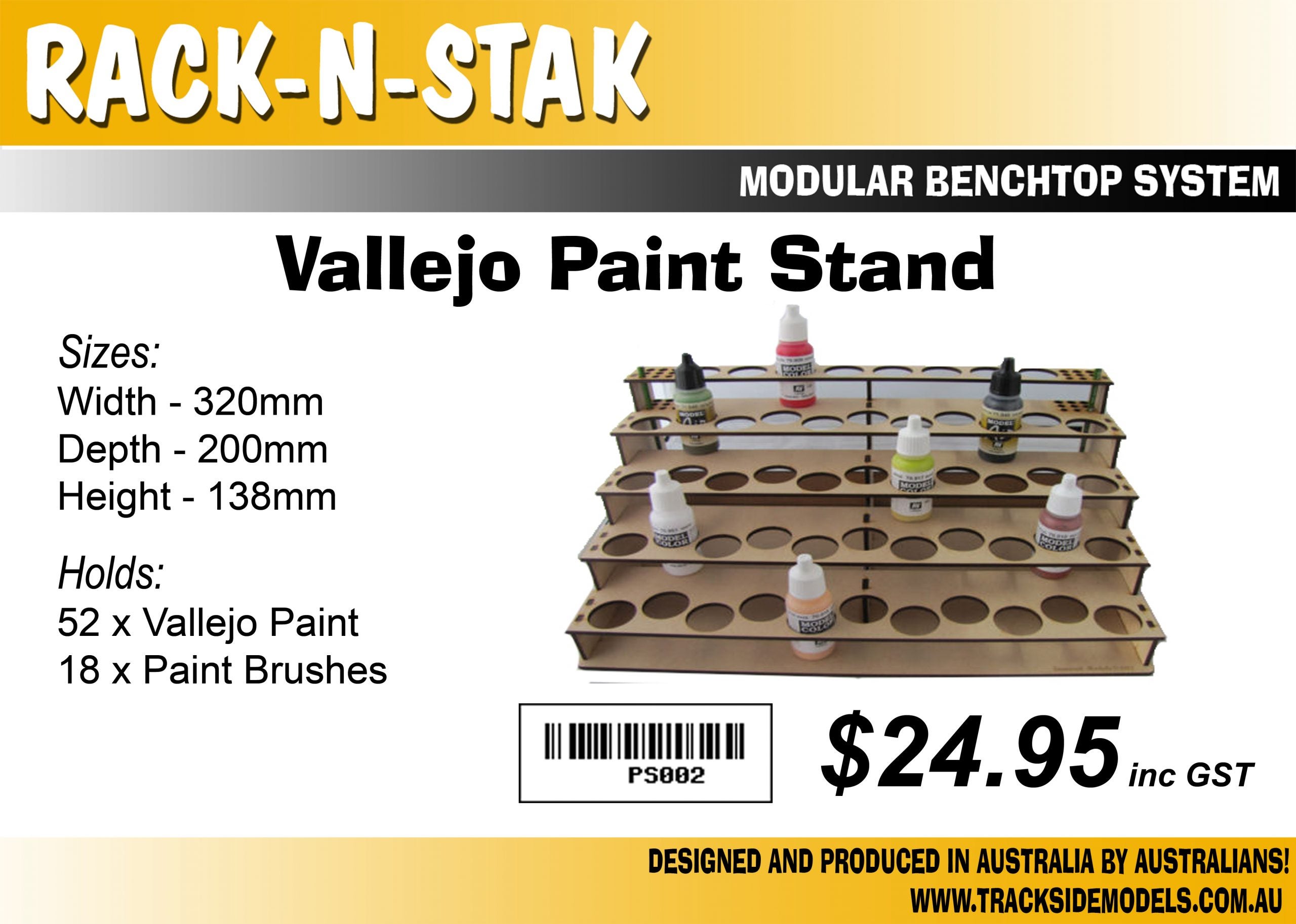 RACK N STAK – VALLEJO PAINT STAND – PS002 | The Model Emporium Hobby ...