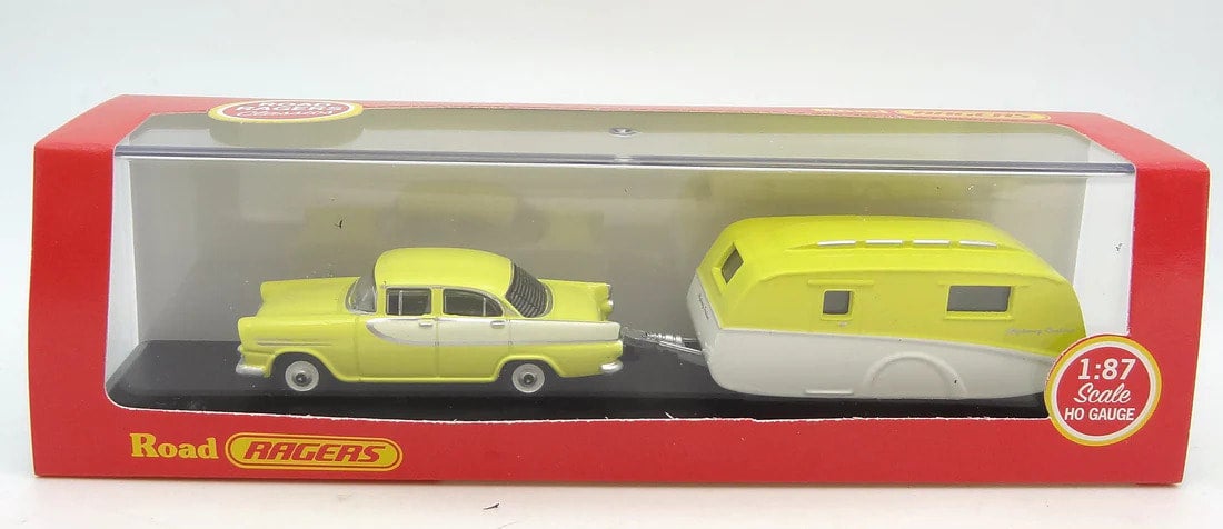 COOEE 1/87 160 HOLDEN FB & CARAVAN - YELLOW & WHITE | The Model ...