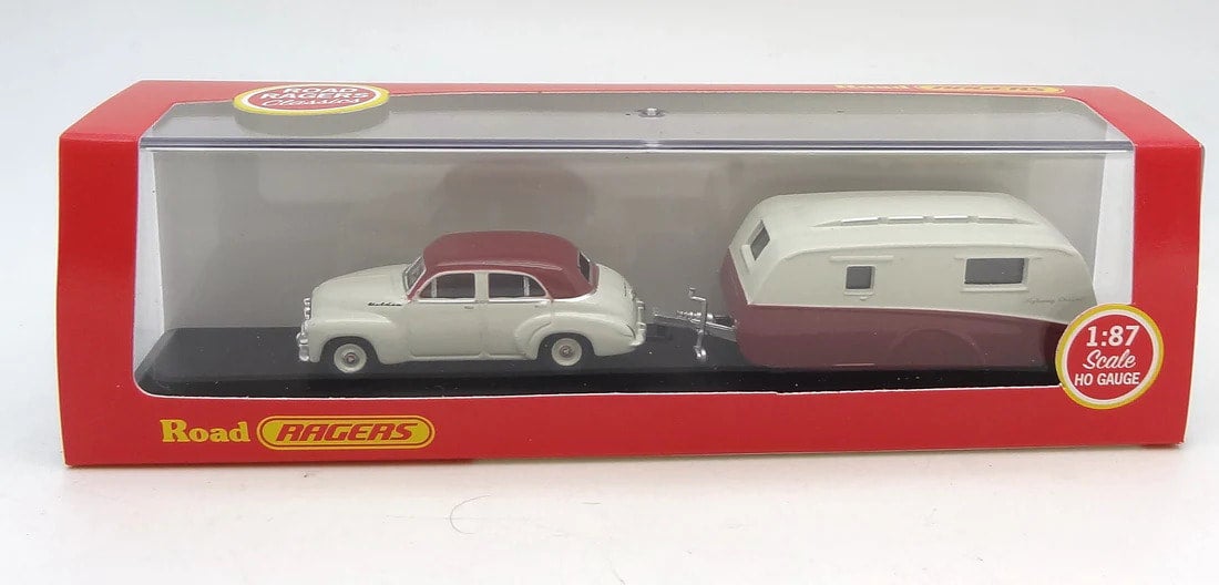COOEE 1/87 160 HOLDEN FJ & CARAVAN - RED & IVORY | The Model Emporium ...