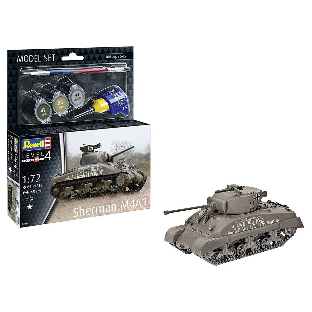 REVELL MODEL SET SHERMAN M4A1 Product Code: 63290 | The Model Emporium ...
