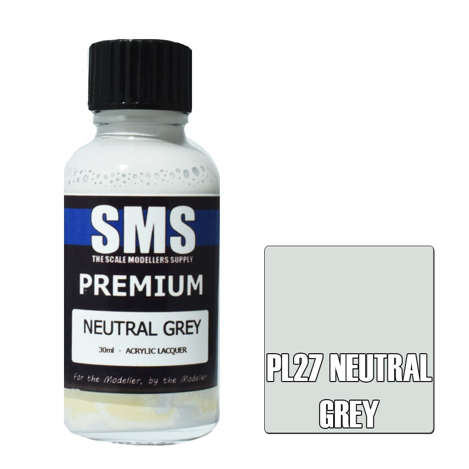 Scale Modellers Supply Premium Neutral Grey 30ml PL27 Lacquer Paint ...